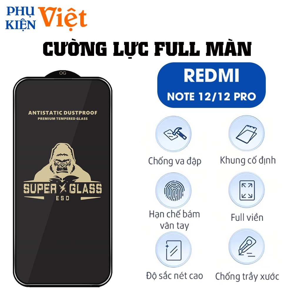 Xiaomi Redmi Note 12 / Note 12 Pro / Note 12 Turbo tempered glass with ...