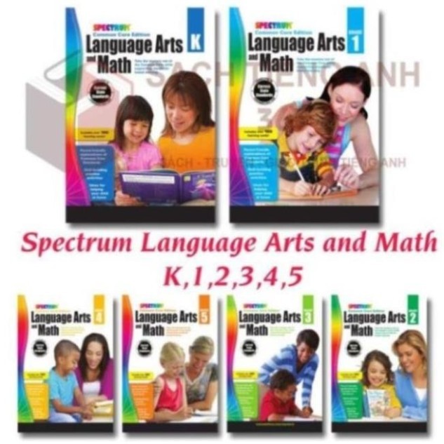Book - Spectrum - Language Arts and Math - Grade K,1,2,3,4,5 - A4 size in color | Shopee Philippines