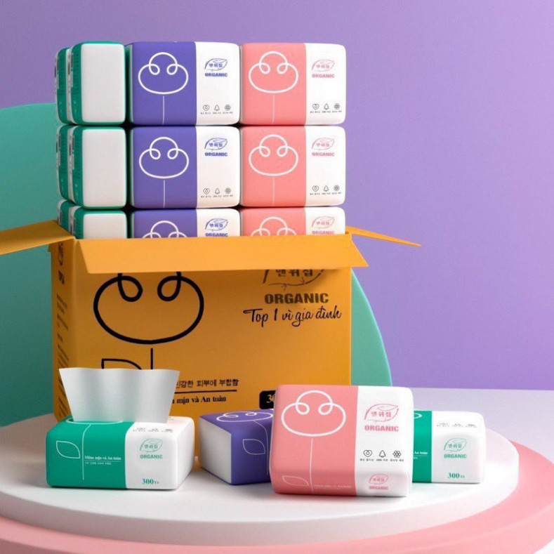 - Box of 30 packs of 3-layer Organic tissue paper - standard grade 1 ...