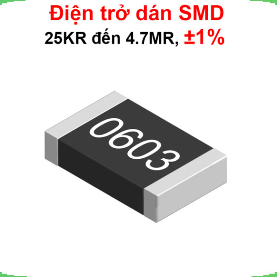 (500 pieces) 0603 paste resistor - value 25KR to 4.7MR, ±1% | Shopee ...