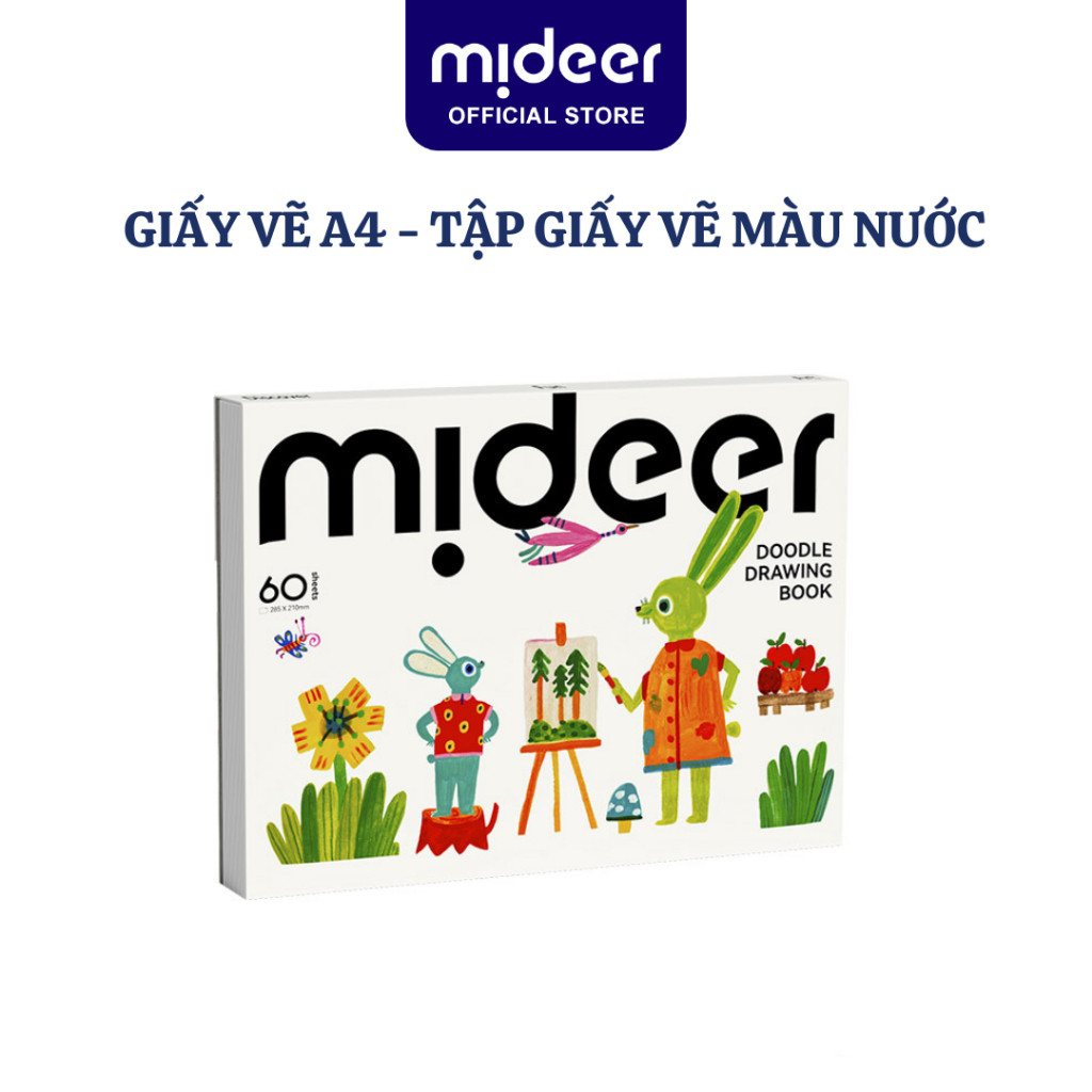 A4 Drawing paper, Mideer Doodle Drawing Book thick hard watercolor ...