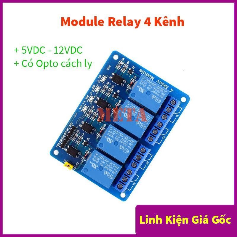 5-12v 4-channel Relay Module with Opto Isolator, 4-channel 5V DC Relay ...