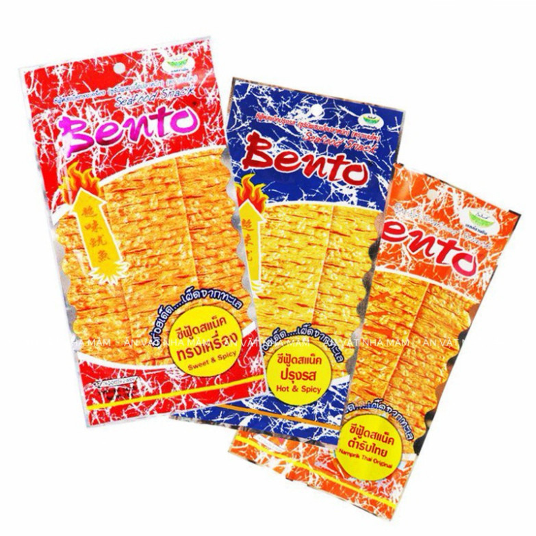 Bento Squid 6g pack, Thai Bento Squid Snack with 3 flavors, Snacks for ...