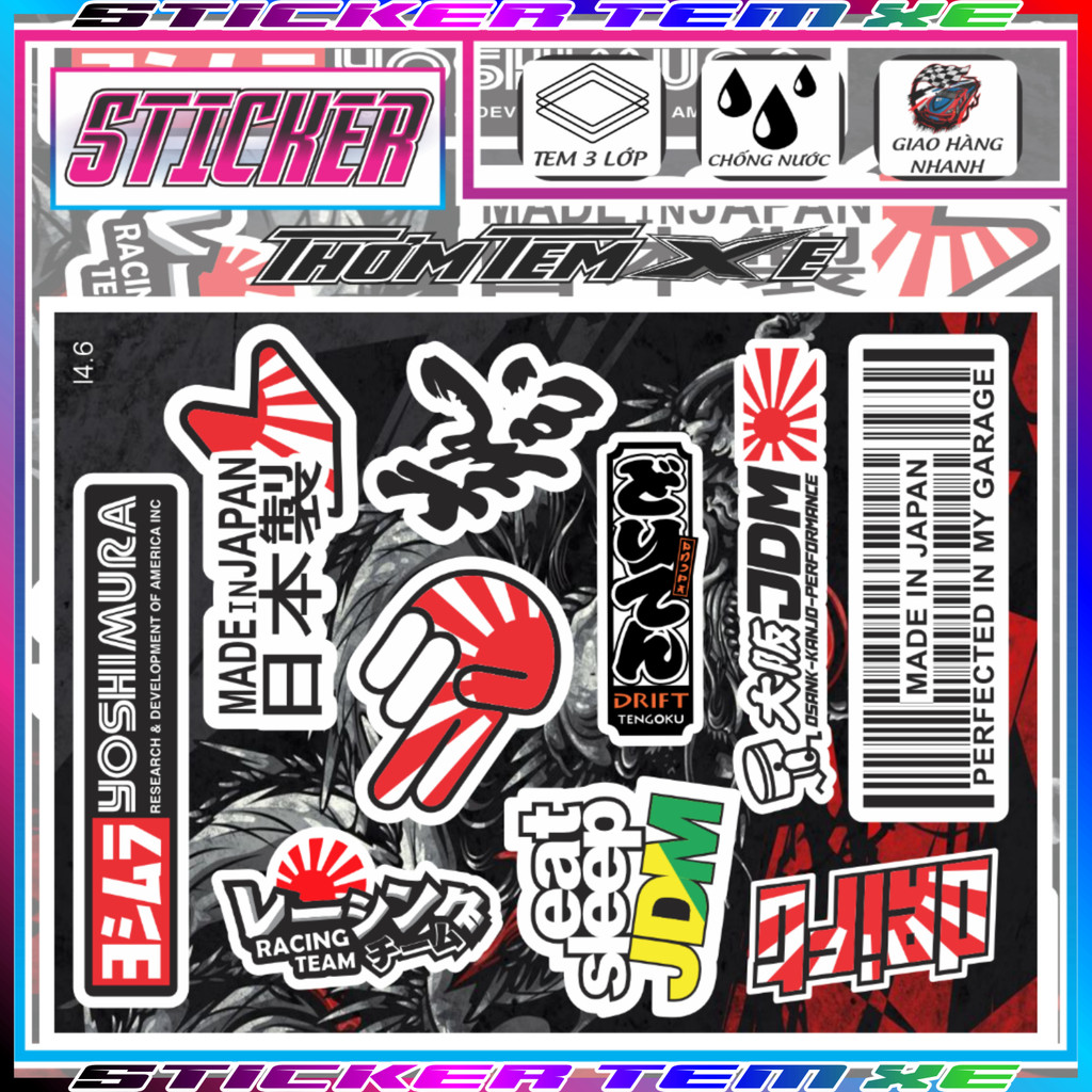 Multi-purpose THOMTEMXE Logo Sticker Set Decal Beautiful Car Sticker ...