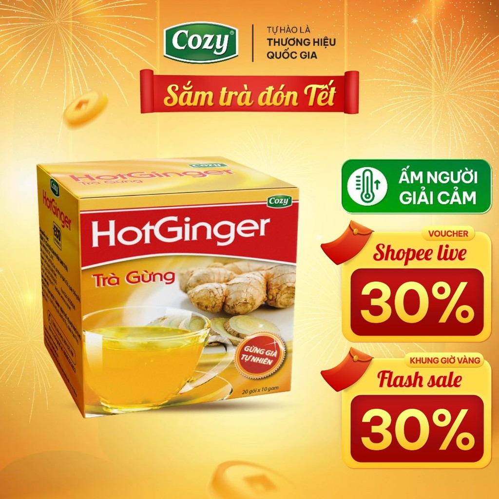 Hot Ginger Cozy Instant Ginger Tea Sweet and Spicy Flavor Supports ...