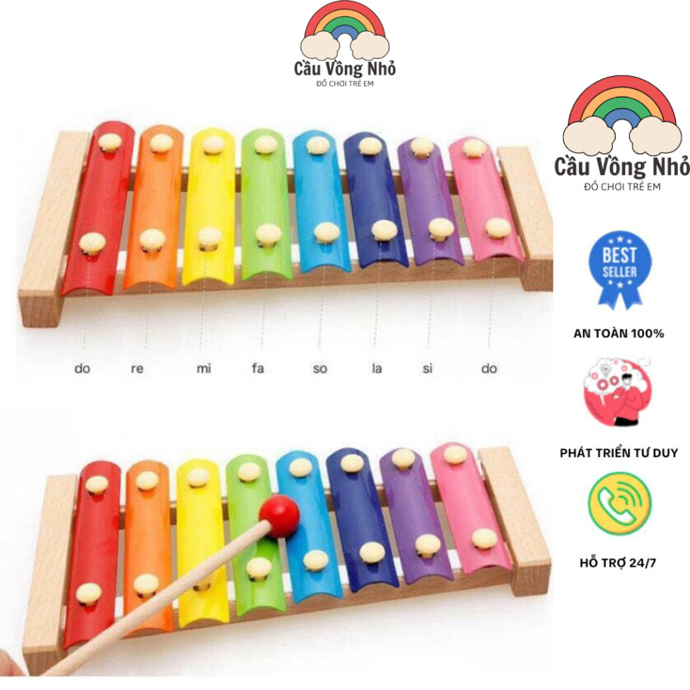 ```8-Bar Wooden Instrument Musical Instrument Toy - Encourage Children ...
