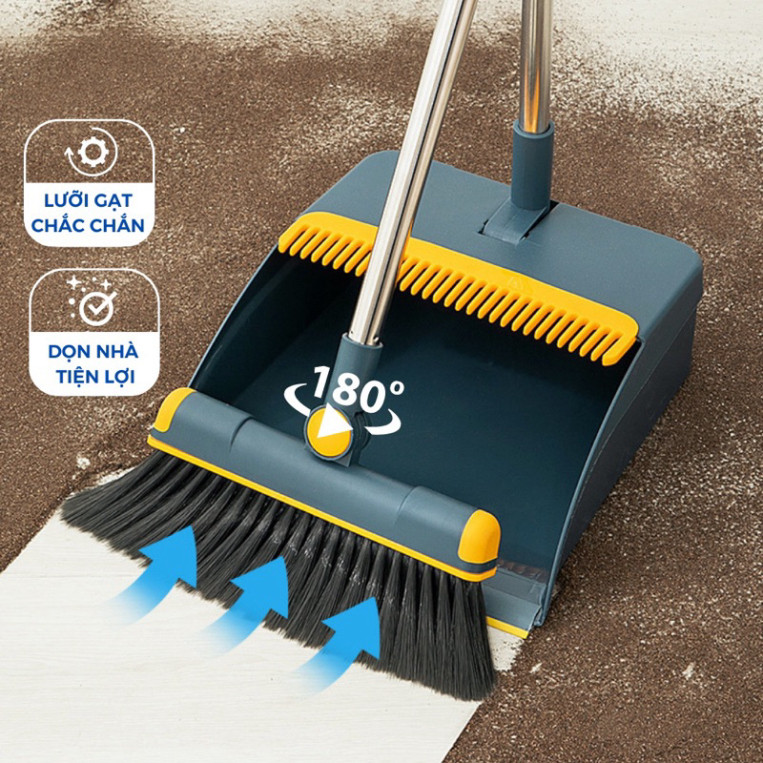 Smart plastic broom can rotate 180 degrees, folds compactly, comes with ...