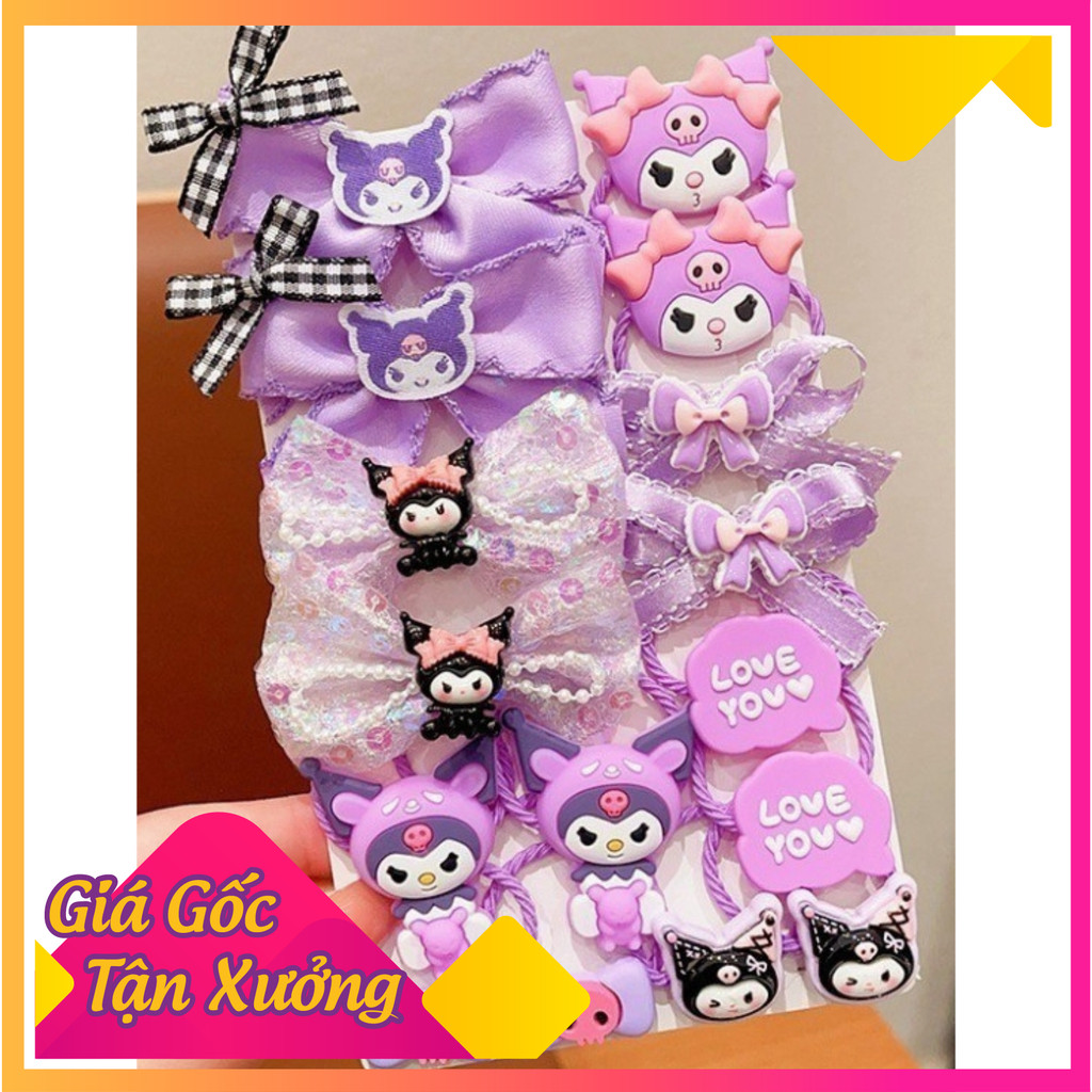 18-piece clip Set with Kurumi pattern for cute and adorable little ...