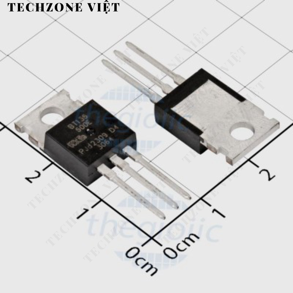 [3 Pieces]- BT136-600E TRIAC SENSOR GATE 600V 4A TO-220AB TechZone Viet ...
