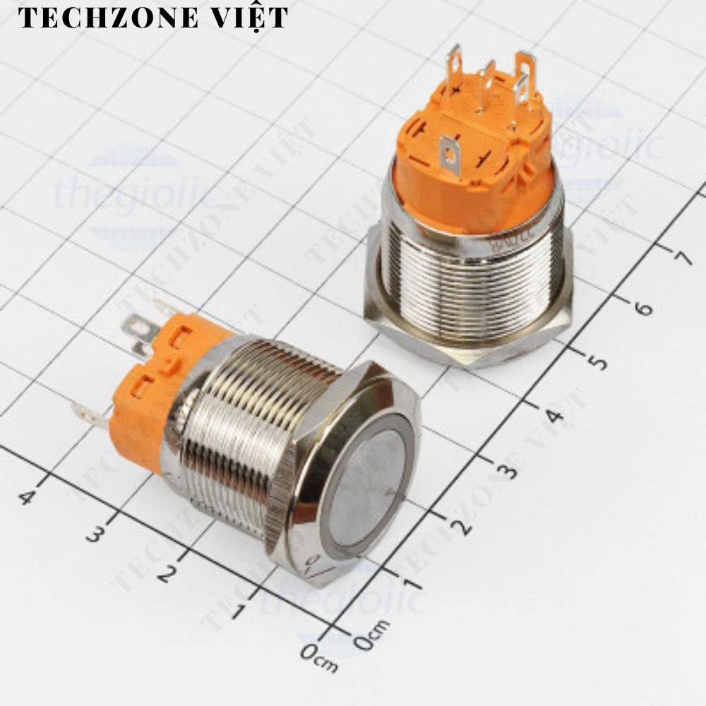 Blue LED Release Push Button 22mm 220V 304 Stainless Steel 5 Pins ...