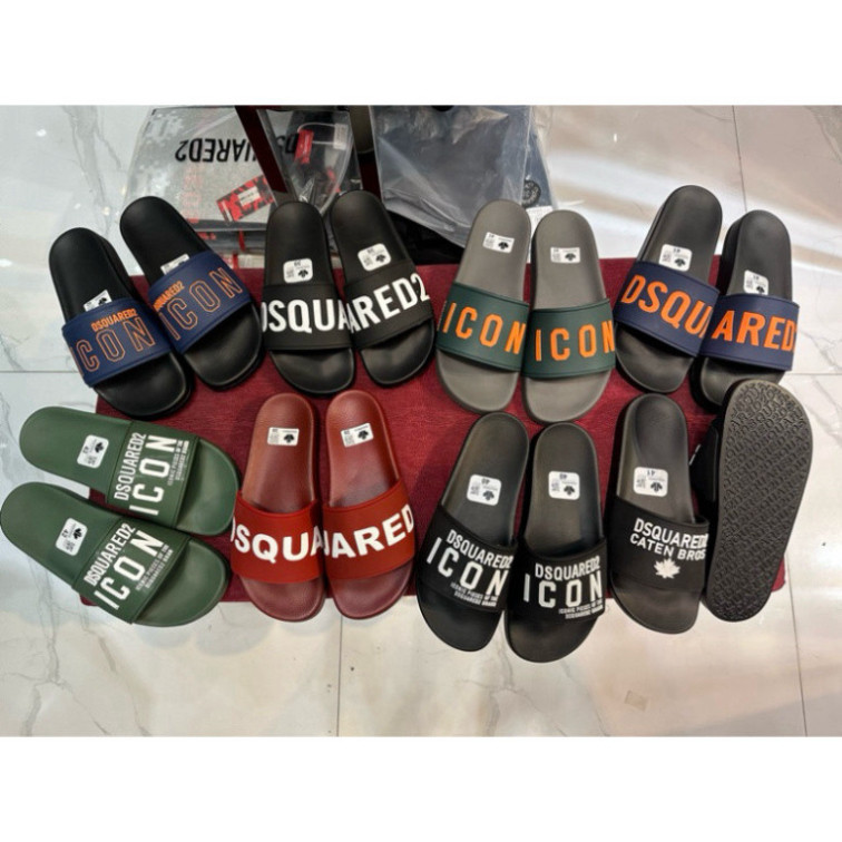 Red Dsq2 cross-strap slippers - stylish fashion Dsq2 Icon sandals [with ...
