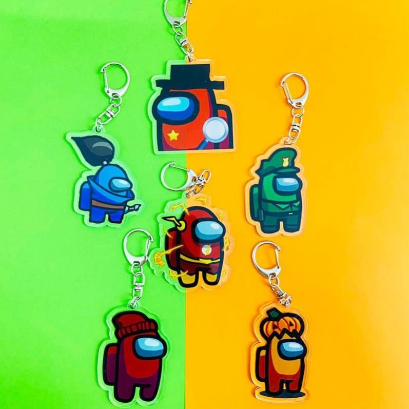 AMONG US game keychain with cute chibi anime print Z293 | Shopee ...