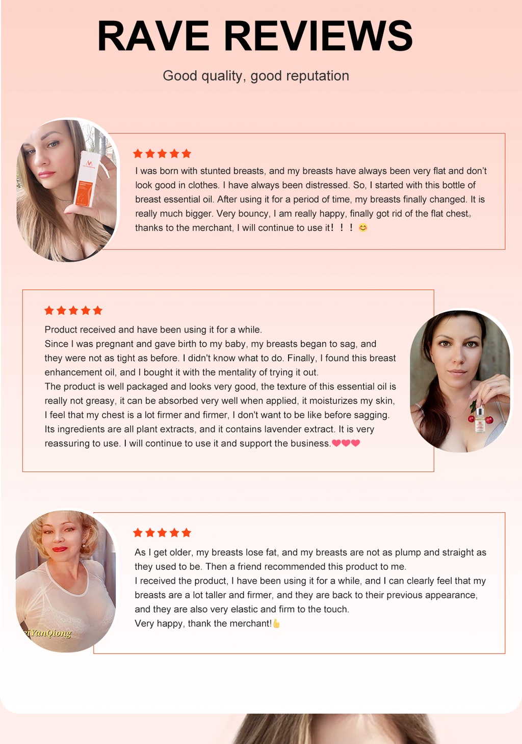 Meiyanqiong Lavender Beauty Breast Enhancer Massage Essence 1piecec