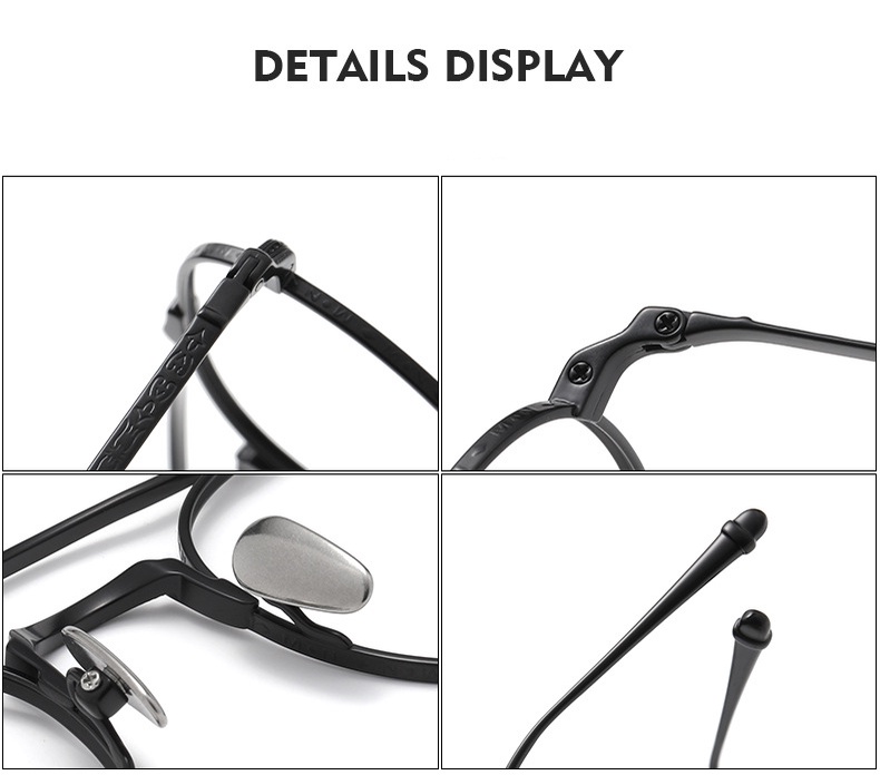 Japanese Style Pure Titanium aviator style Glasses Frame Men Women ...