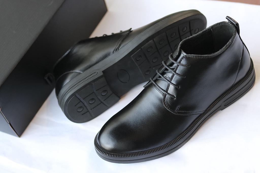 Men's Lace-Up Mid-Neck Shoes, Cowhide, Code CK02 | Shopee Philippines