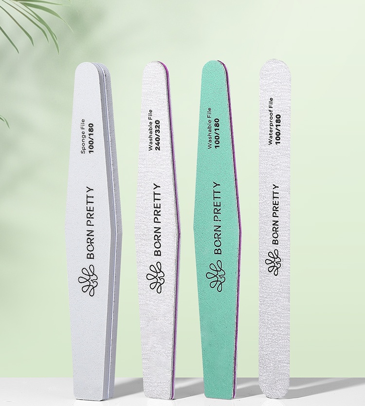 BORN PRETTY Nail File 100/180/240/320 Grit Sandpaper Disposable Cuticle ...