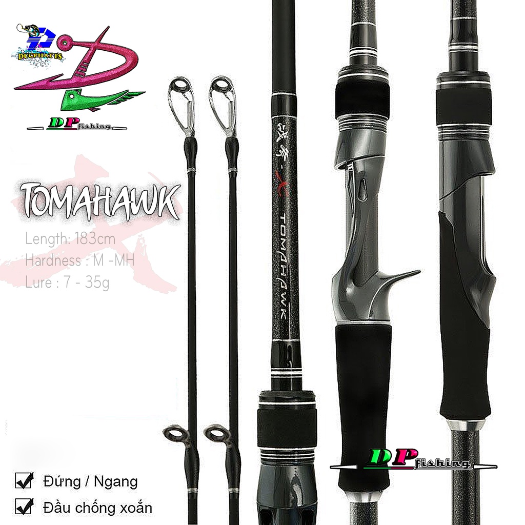 Tomahawk 2-tip lure fishing rod with 2 tips MH + H Super Strong - Super ...