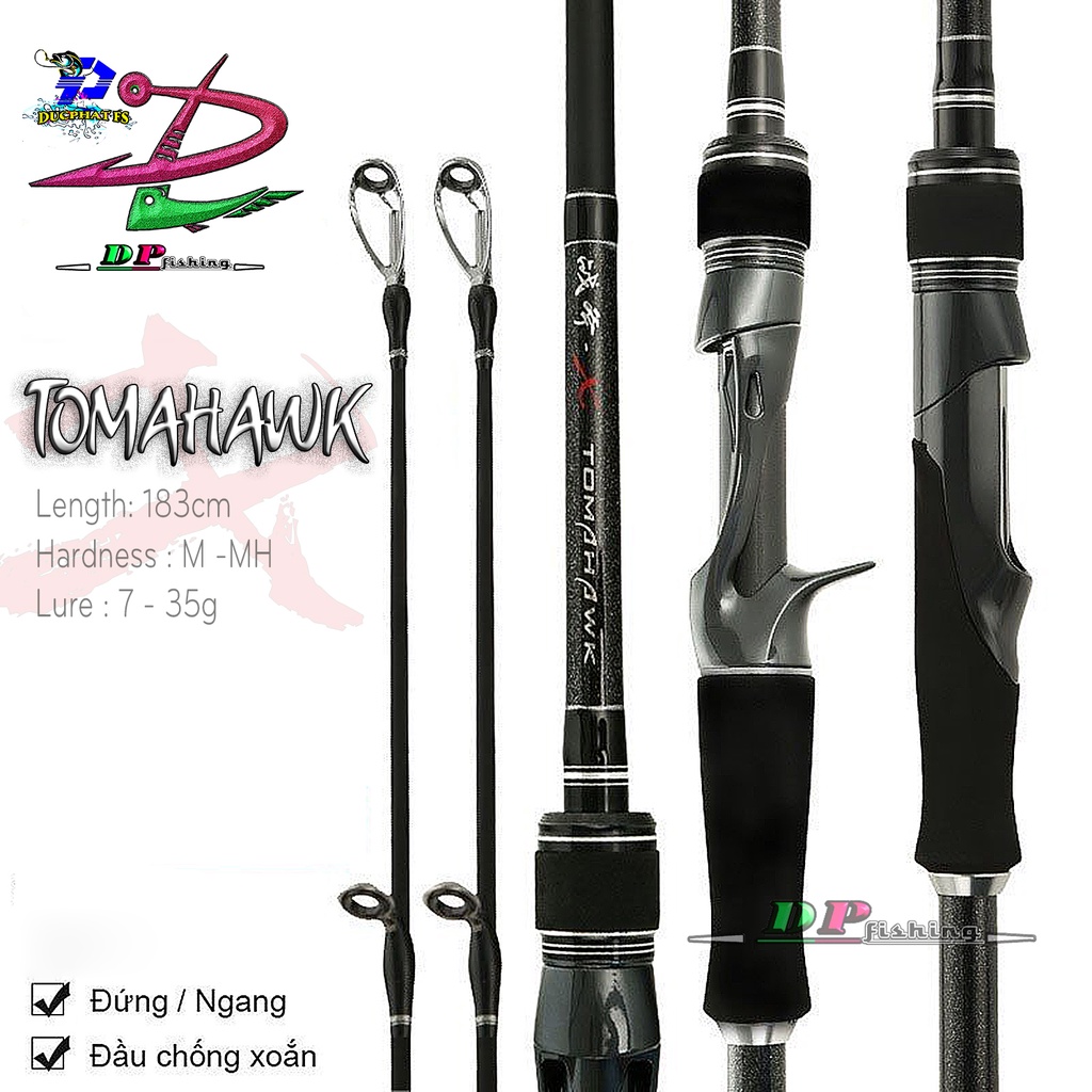 Tomahawk 2-tip lure fishing rod with 2 tips MH + H Super Strong - Super ...