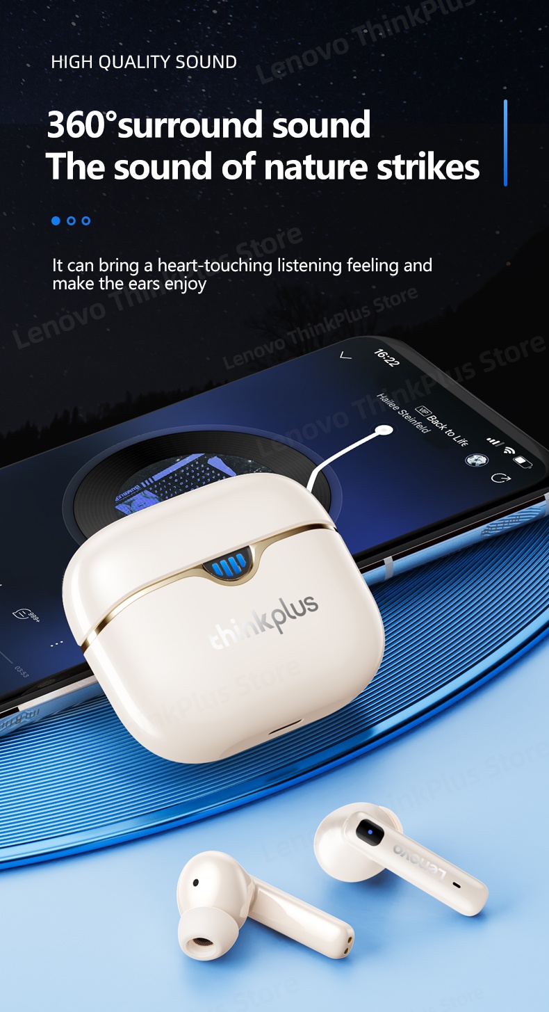 Lenovo LP15 Bluetooth Earphone IPX4 Sports Waterproof Wireless Earbuds ...