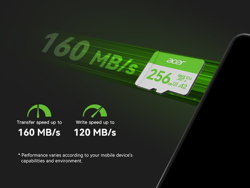 MicroSD Card Acer MSC300 UHS-I 32GB/64GB/128GB/256GB Supports V30 and ...