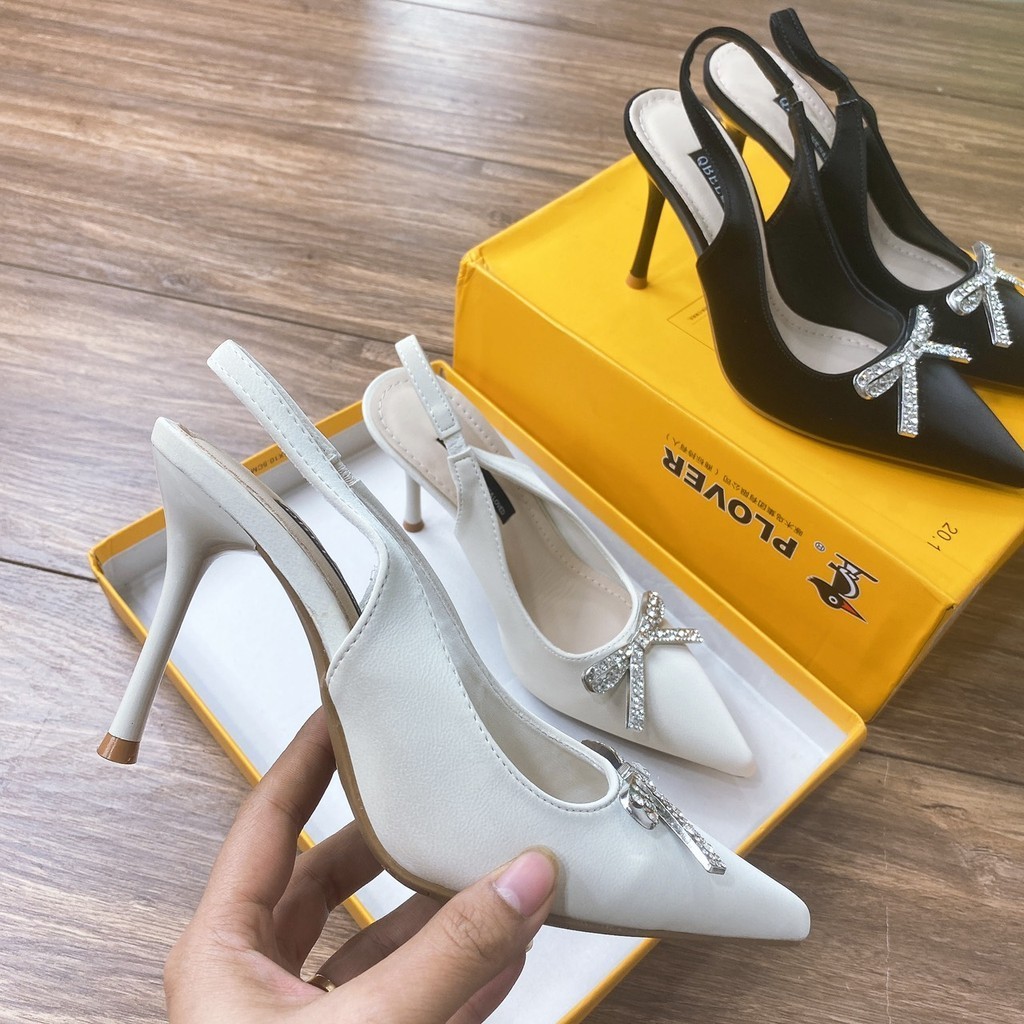 FAROSA 9cm high heel closed-toe bow-strap high heels - H9 Women's 9 ...