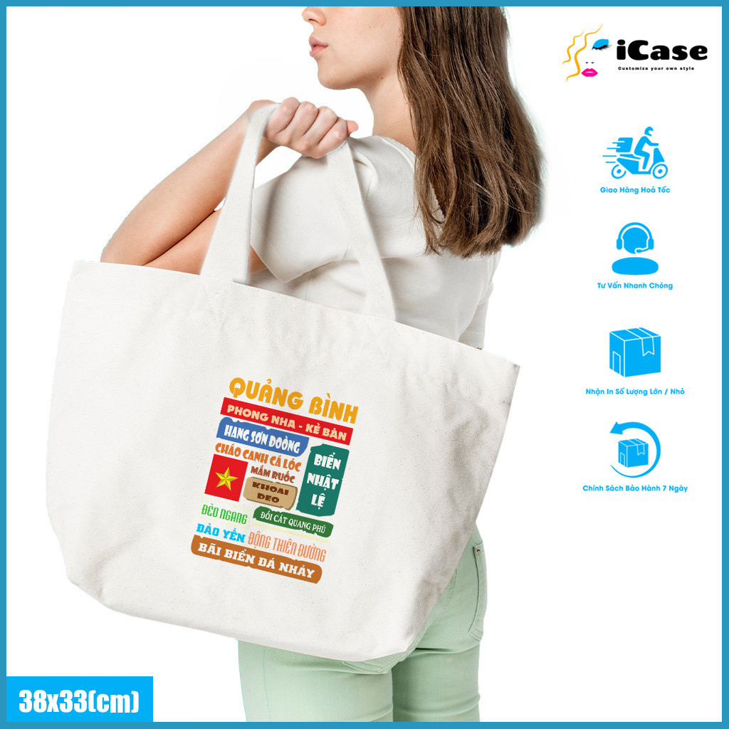 Icase Canvas bag, Quang Binh province collection - many sizes | Shopee ...