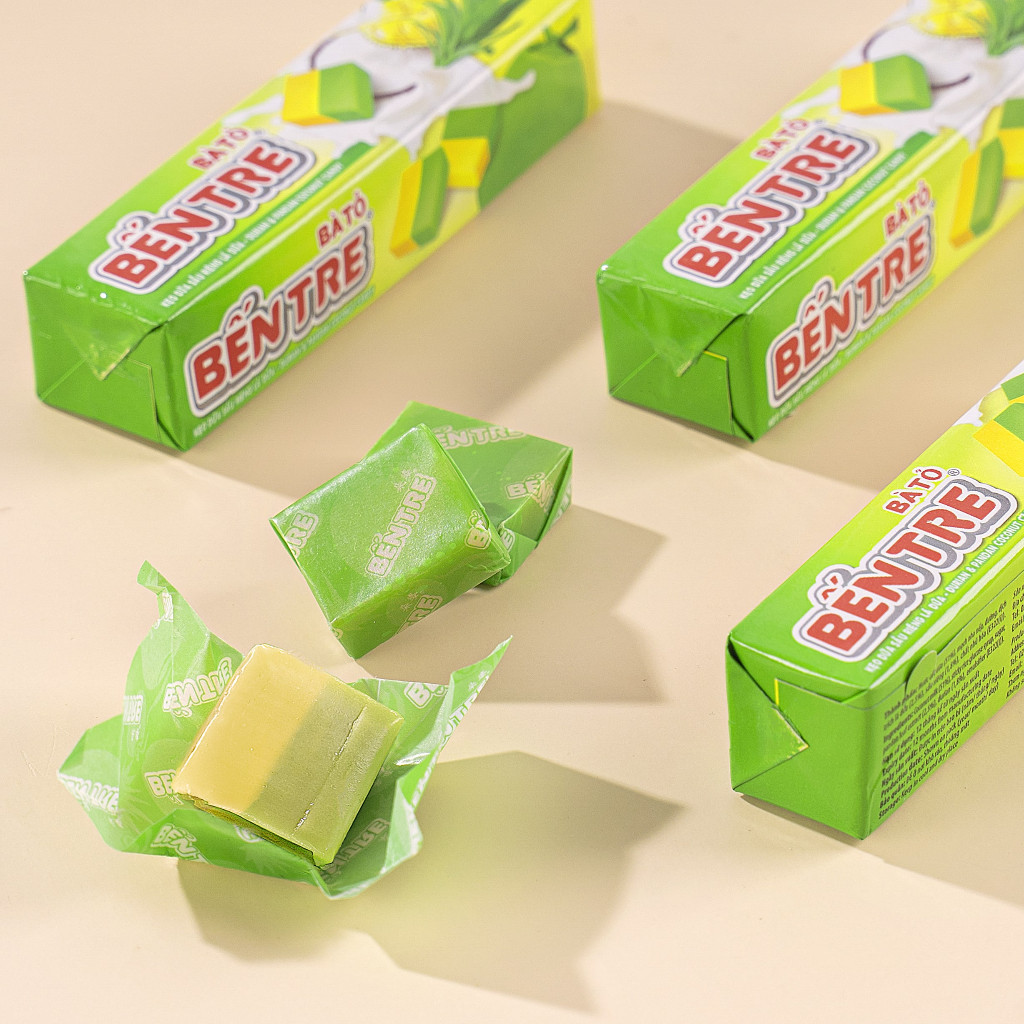 Ben Tre Hai To Coconut Candy Durian Pandan Leaf Flavor (1 bar x 50g ...