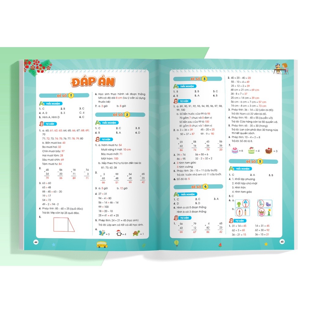 Book - Summer Review Sheet Combo Math + Vietnamese Grade 1 - Strong ...