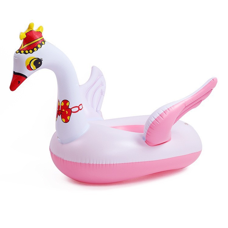 Swan float wearing a Crown, anti-tip swimming float for the beach for ...