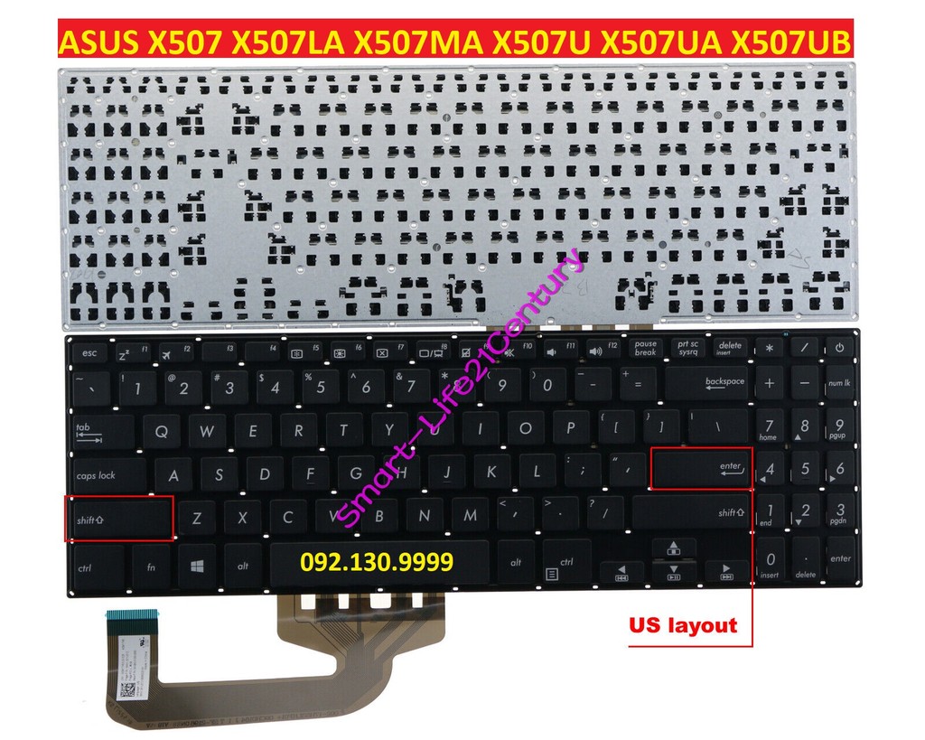 ASUS X507 X507LA X507MA X507U X507UA X507UB X507UF Laptop Keyboard ...