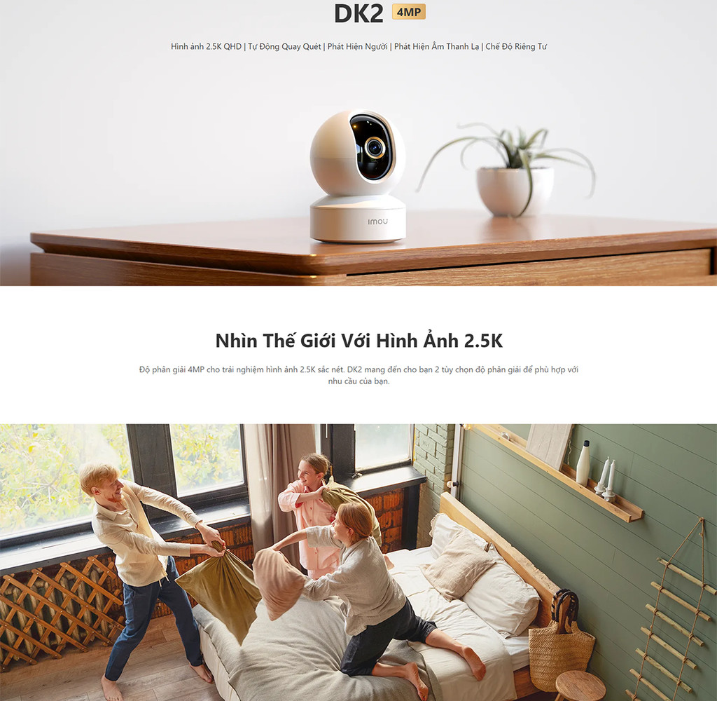 Imou Ranger DK2 Indoor Wifi Camera I 3MP/4MP I IPC-DK2-4H1W I Two-Way Talk I 360 Rotation I H265 ...