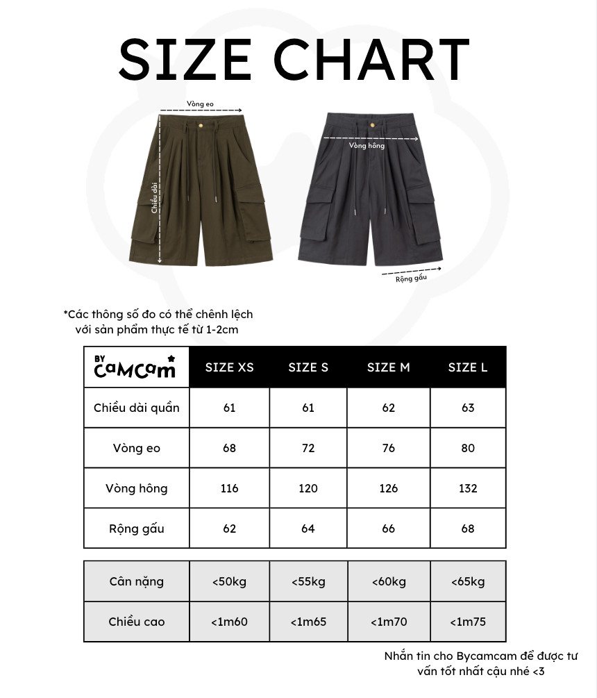 Short Shorts Bycamcam Khaki Wide Leg Box Bag With Drawstring Multi ...