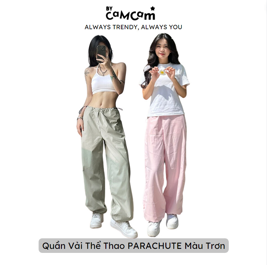 PARACHUTE Wide Leg Umbrella Pants Solid Color QTD012 | Shopee Philippines