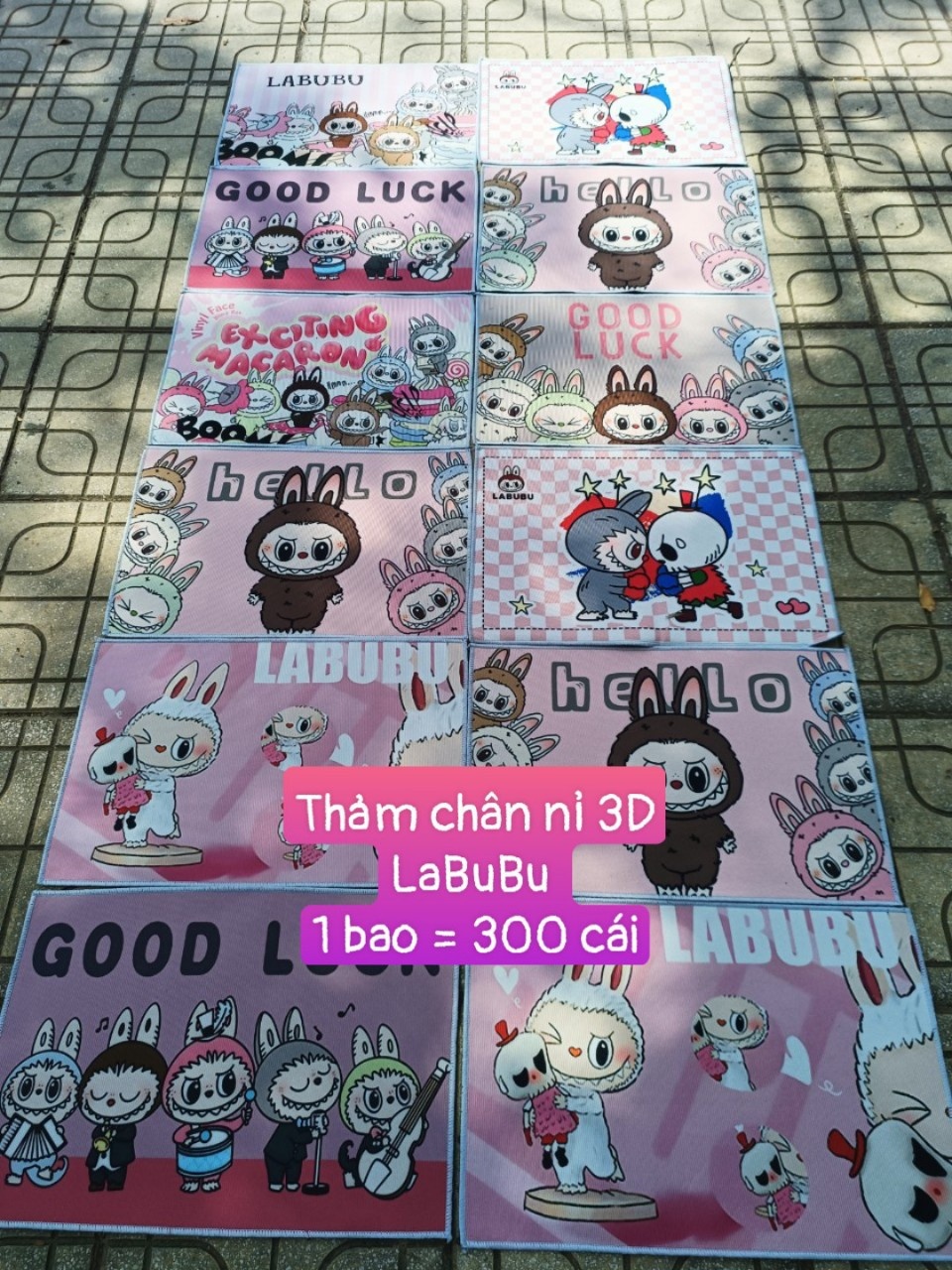 Super Hot LABUBU Felt Foot Mat (RANDOM SAMPLE DELIVERY) | Shopee ...