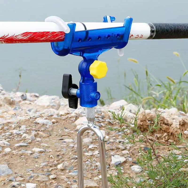 Metal Fishing Rod Stand Combined with ABS Plastic, 360 Degree Rotation ...
