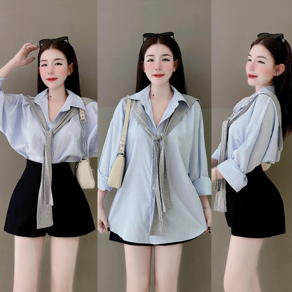 Bare_women's Loose Embroidered Horse Plaid Shirt, Easy to Wear, Easy to ...