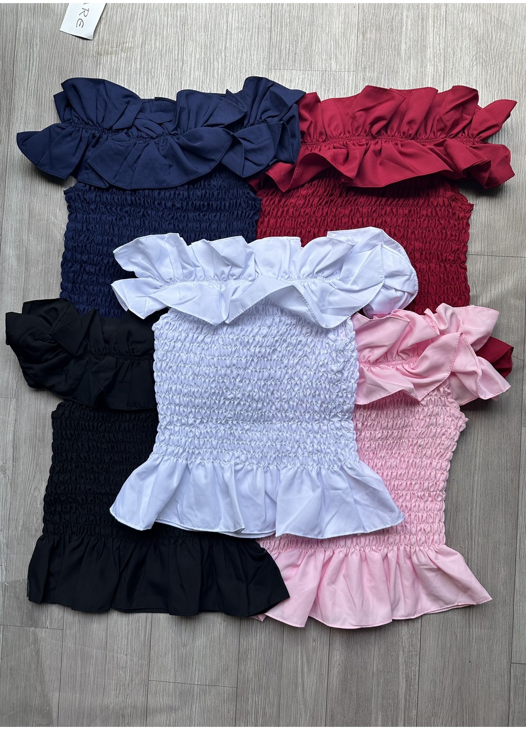 BARE_Korean style ruffled off-the-shoulder lady's blouse in cool kate ...