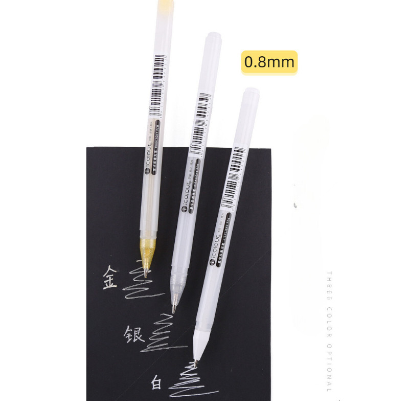 Multi-purpose white gel pen B122 Metallic white ink pen, glitter pen ...
