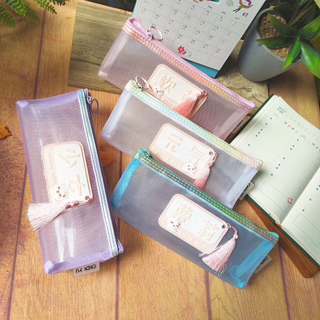 Young Girl Fashionable Mesh Writing Squeeze - Writing Students (20x4x10 ...