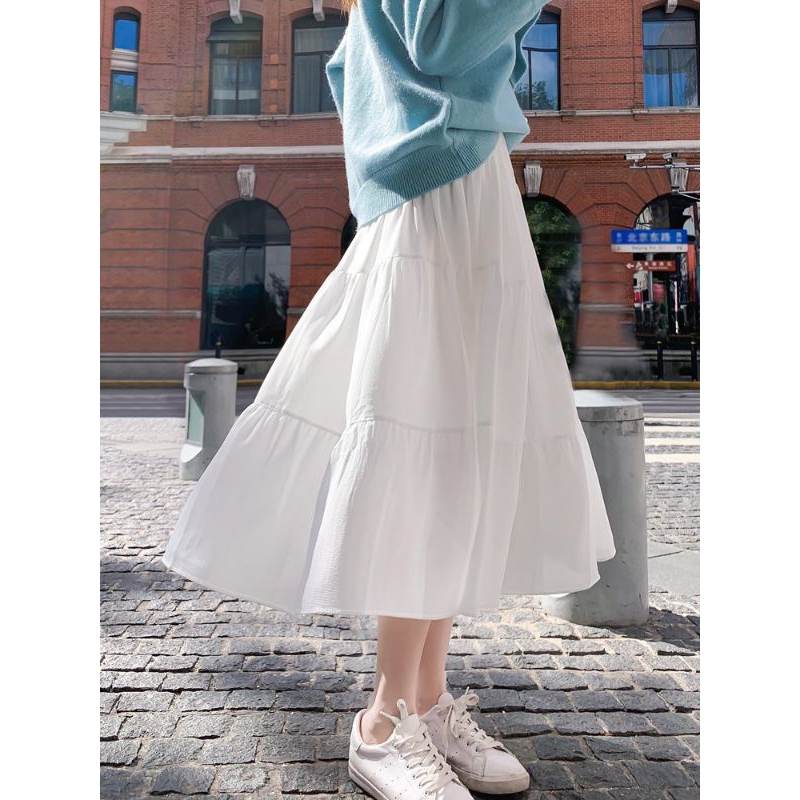 3-layer chiffon skirt with inner lining | Shopee Philippines