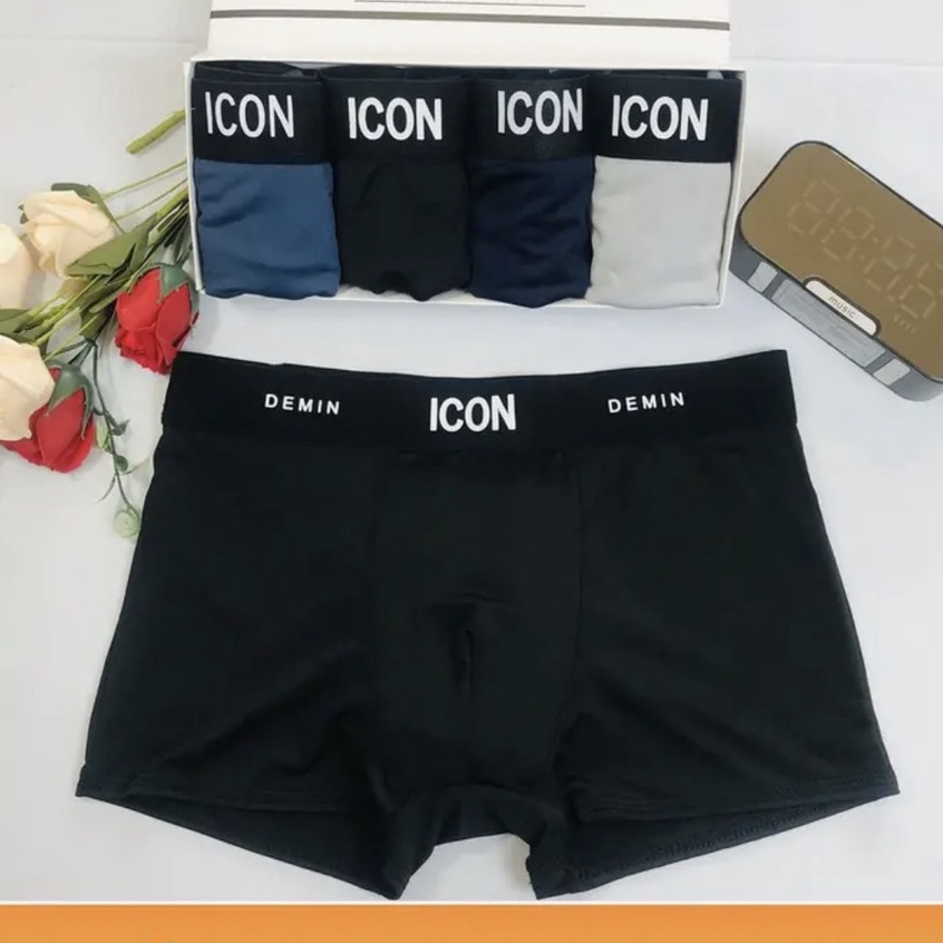 Box of 5 ICON men's briefs, 4-way stretch cold cotton men's boxer ...