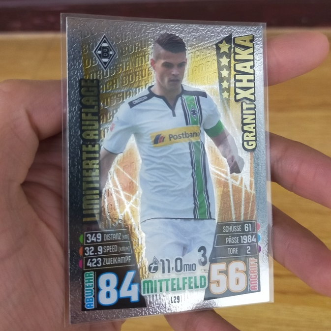 Match Attax 15/16 Xhaka Gold Limited Edition (Limited Edition card ...