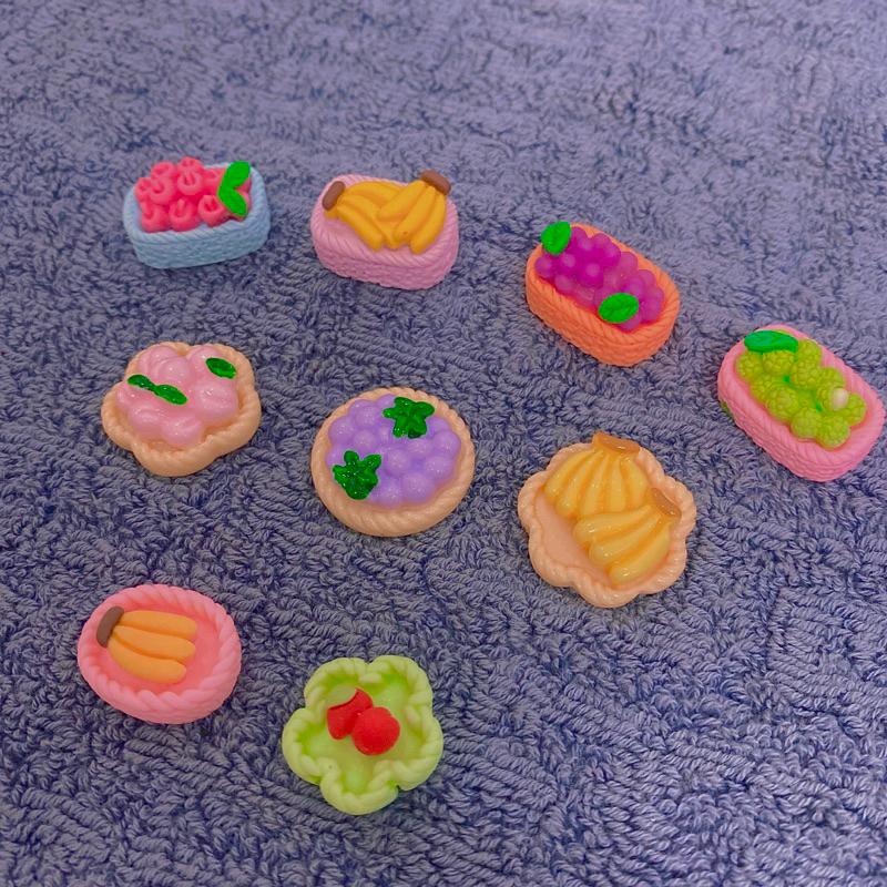 Mini fruit charms decorate food models | Shopee Philippines