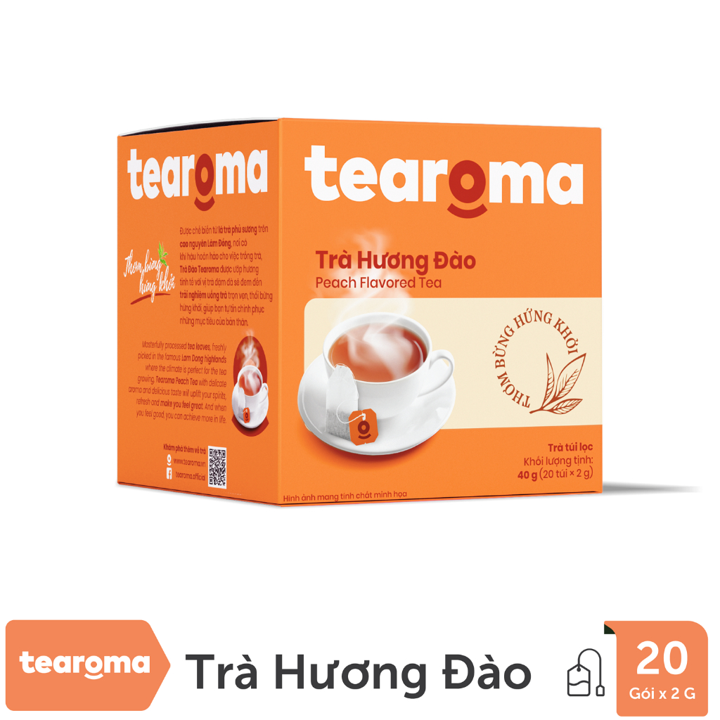 [DATE February 2025] Tearoma Peach Tea Bags (Box of 20 packs x 2gr ...