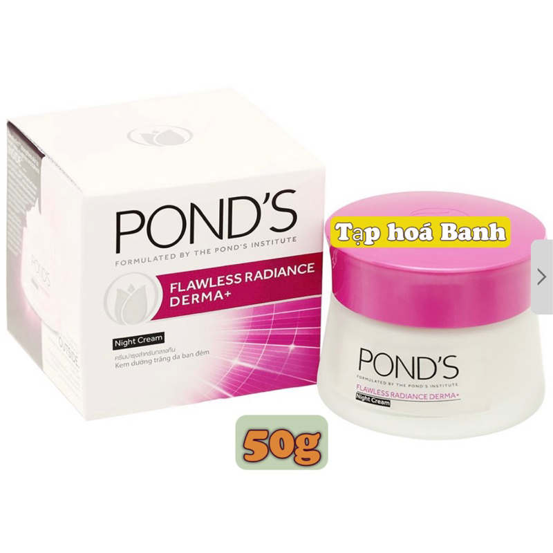 Pond's Flawless Rediance Derma+ whitening night cream (50g box ...