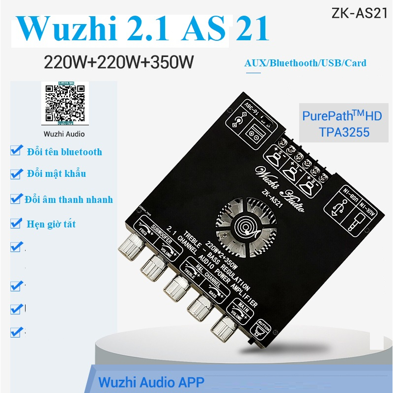 2.1 audio amplifier module TPA3255 220WX2+350W AS21 (Genuine Wuzhi ...