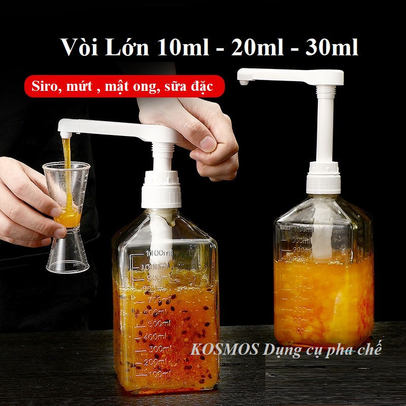 Pump Bottle for Condensed Milk, Jam, Honey, Syrup with Pumb Large Straw ...