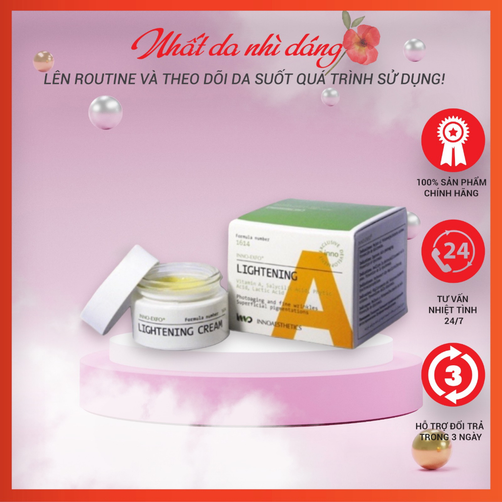 Peel inno, LIGHTENING CREAM, Innoaesthetics A 5% peel active ingredient ...