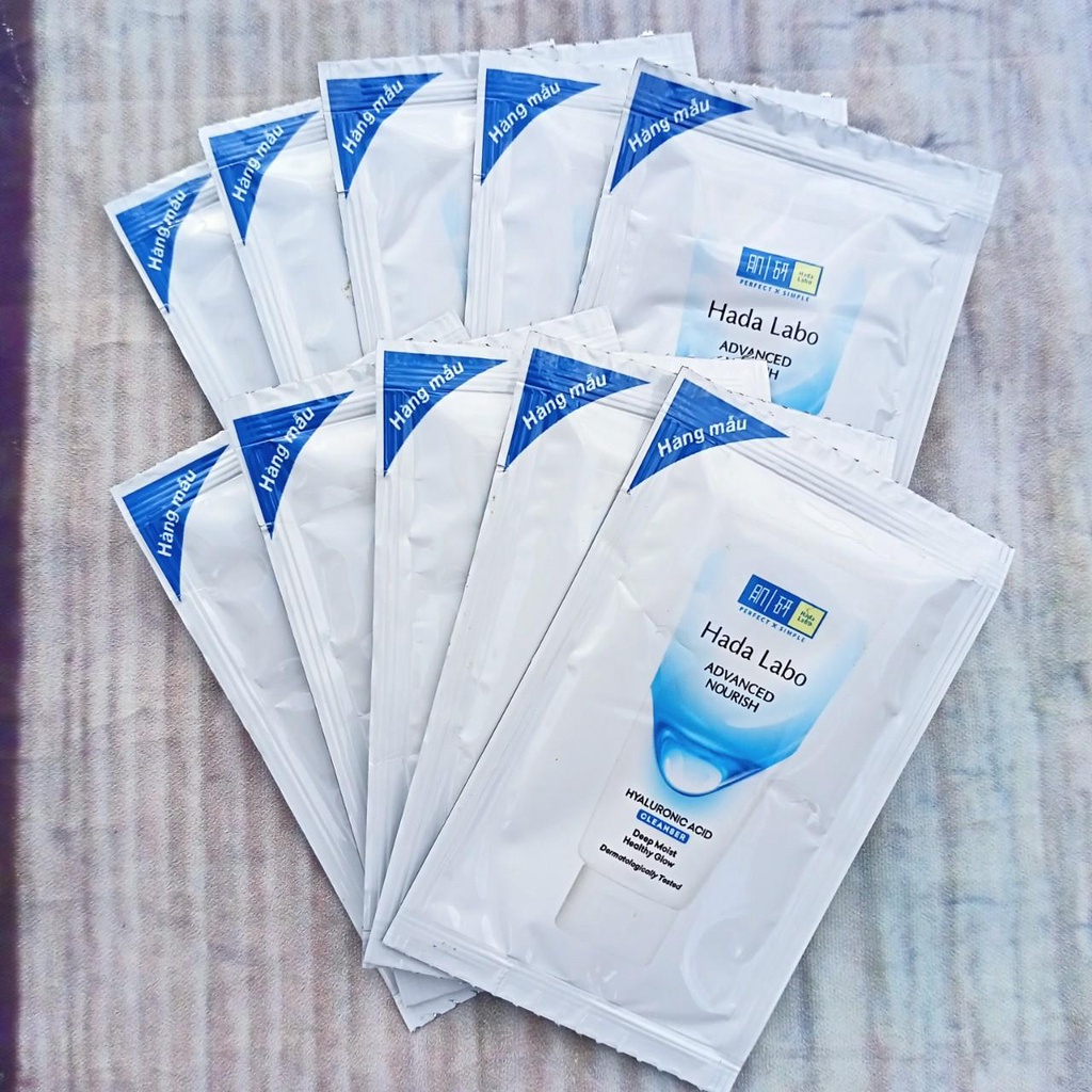 Combo of 10 packs of Hada labo Moisturizing Facial Cleanser (3g mini ...