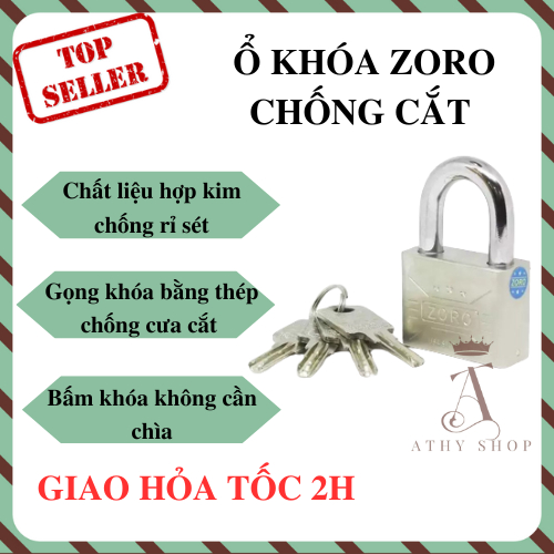Zoro THICK ANTI-CUT LOCK WITH 4 KEYS, safe and anti-theft home security ...